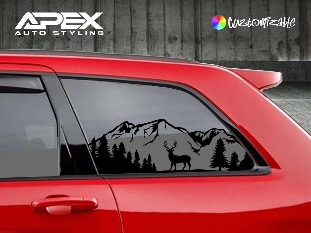 Grand Cherokee Quarter Window Decals - Mountain Scene (2011 - 2021 ...