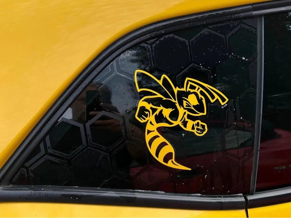 Challenger Quarter Window Decals - Angry Hornet Logo – Apex Auto Styling