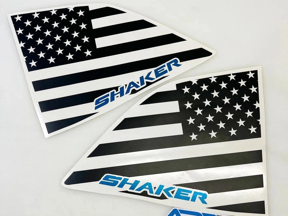 Challenger Quarter Window Decals - Shaker Logo – Apex Auto Styling